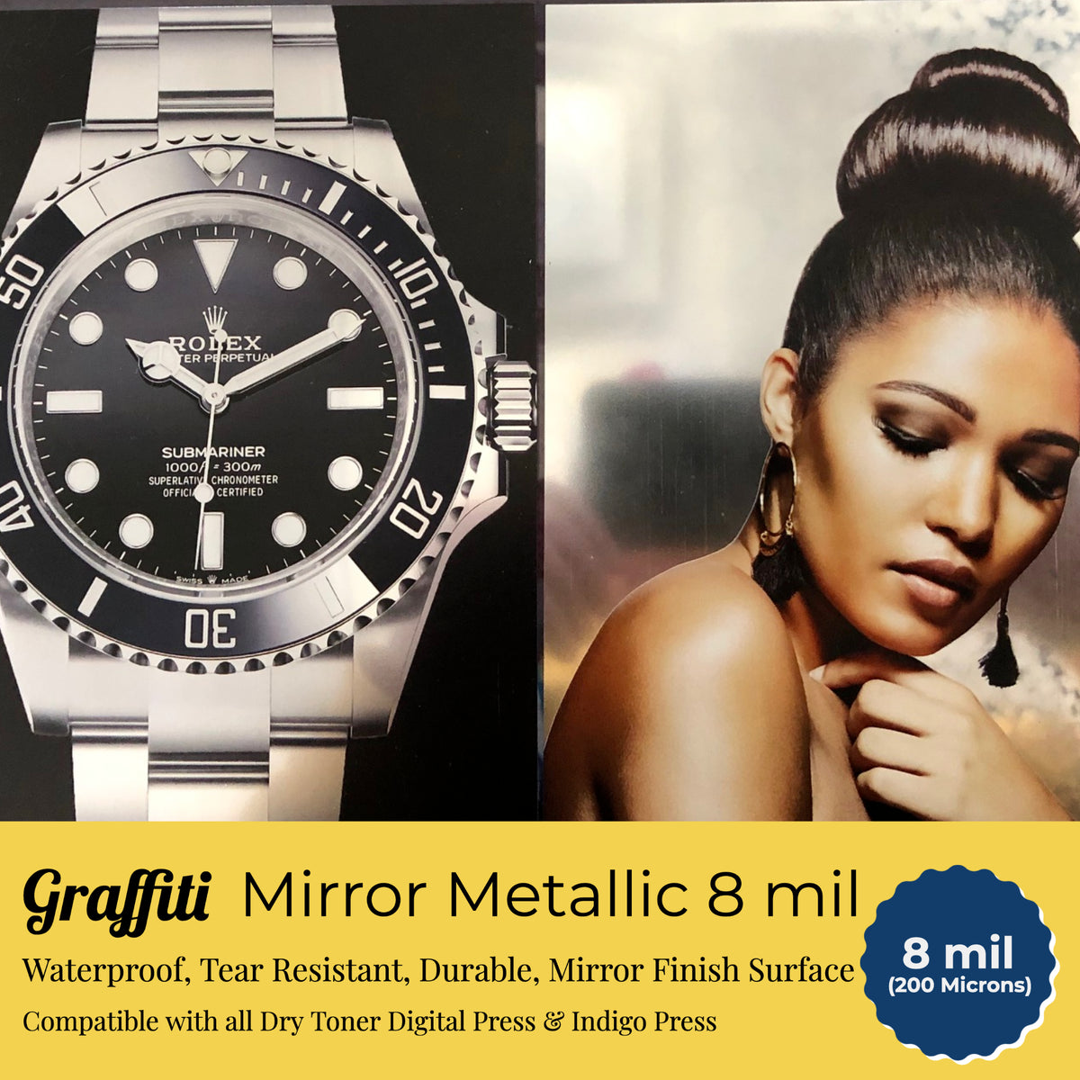 Graffiti Metallic Polyester Mirror Finish 8mil (200mic) — 4S Graphics